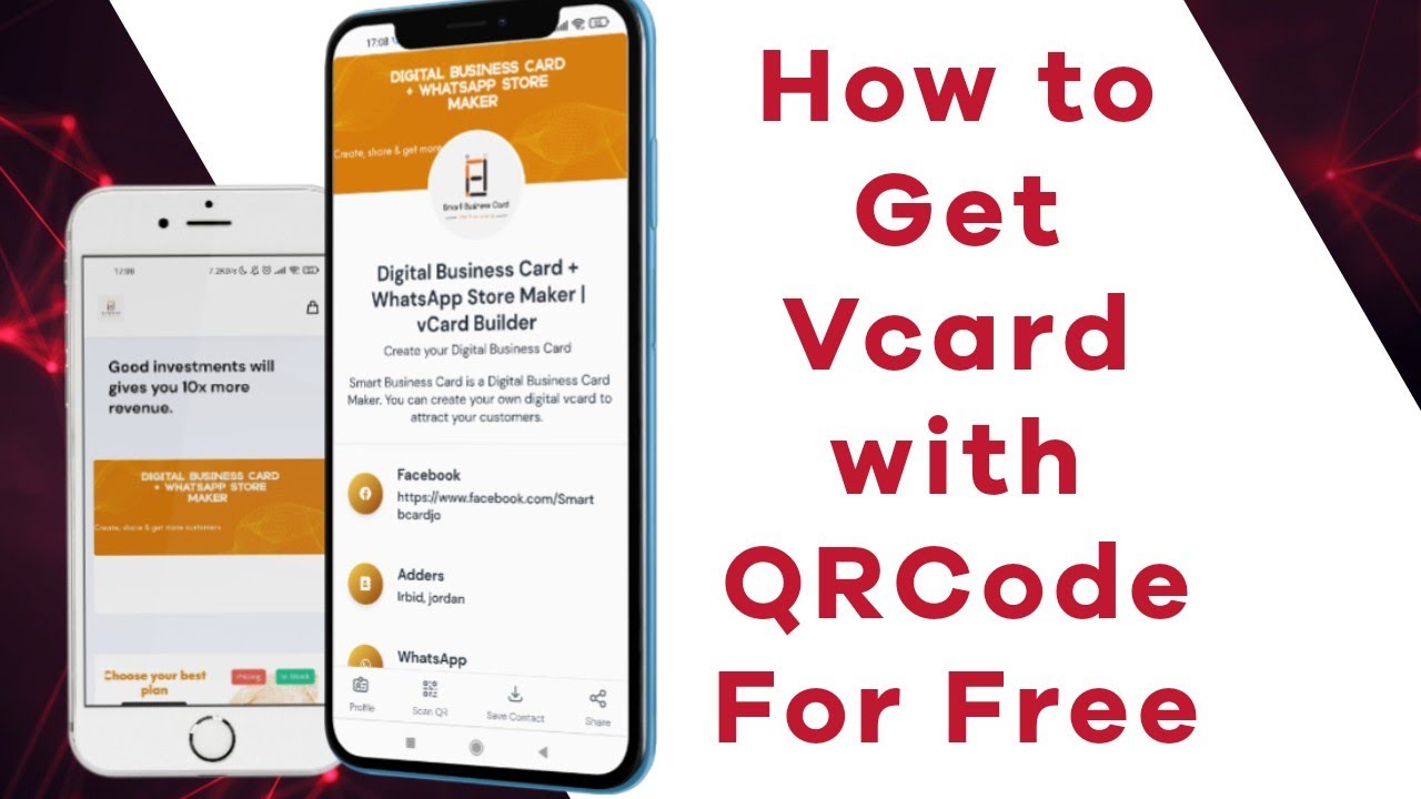 How to Create Smart Business Card #Vcard with QR Code For Free - YouTube