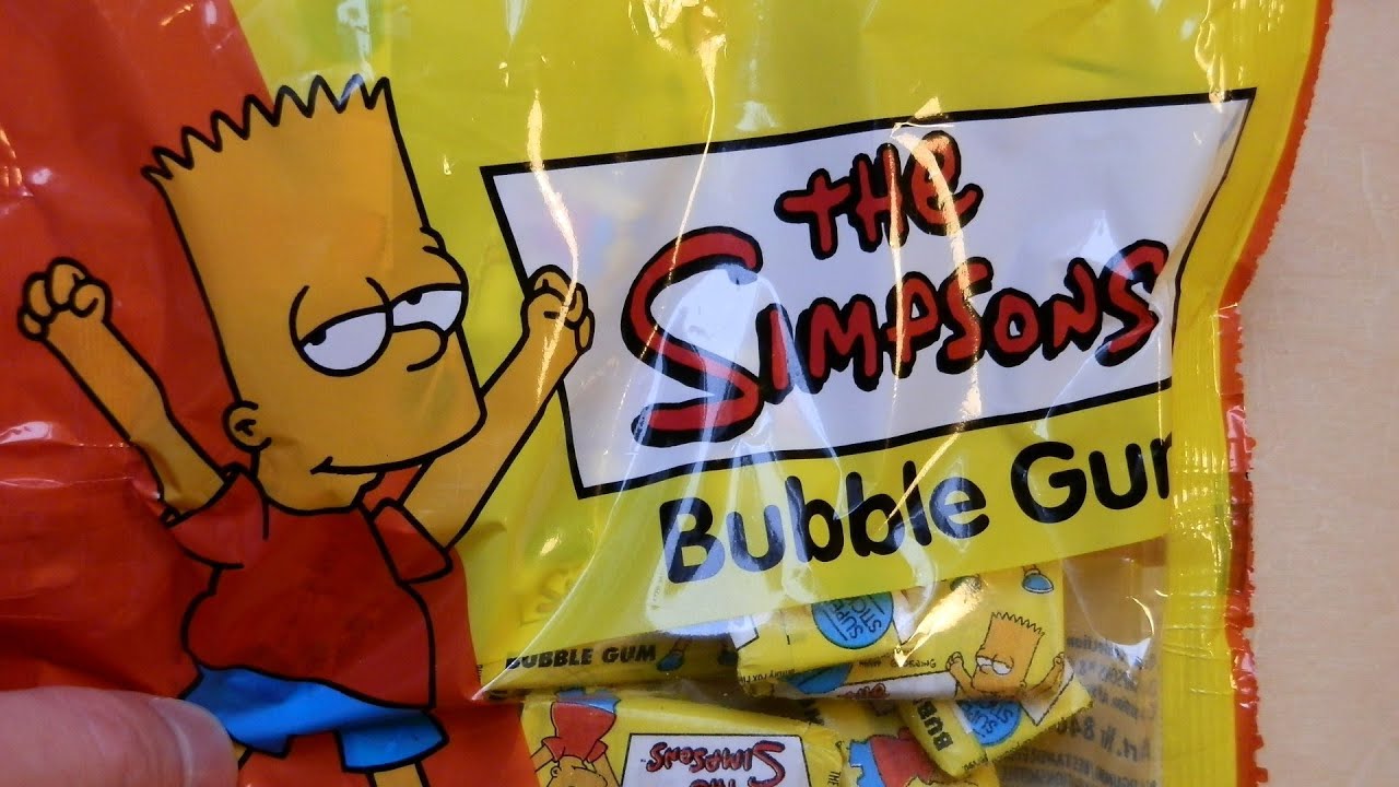 The Simpsons Bubble Gum (with Stickers) - YouTube