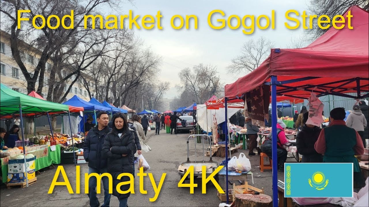 Sunday market on Gogol street, Almaty - YouTube