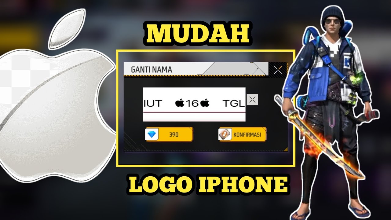 Cara Buat Nick FF Pake Logo iPhone Di Semua Hp Android II LOGO IPHONE ...