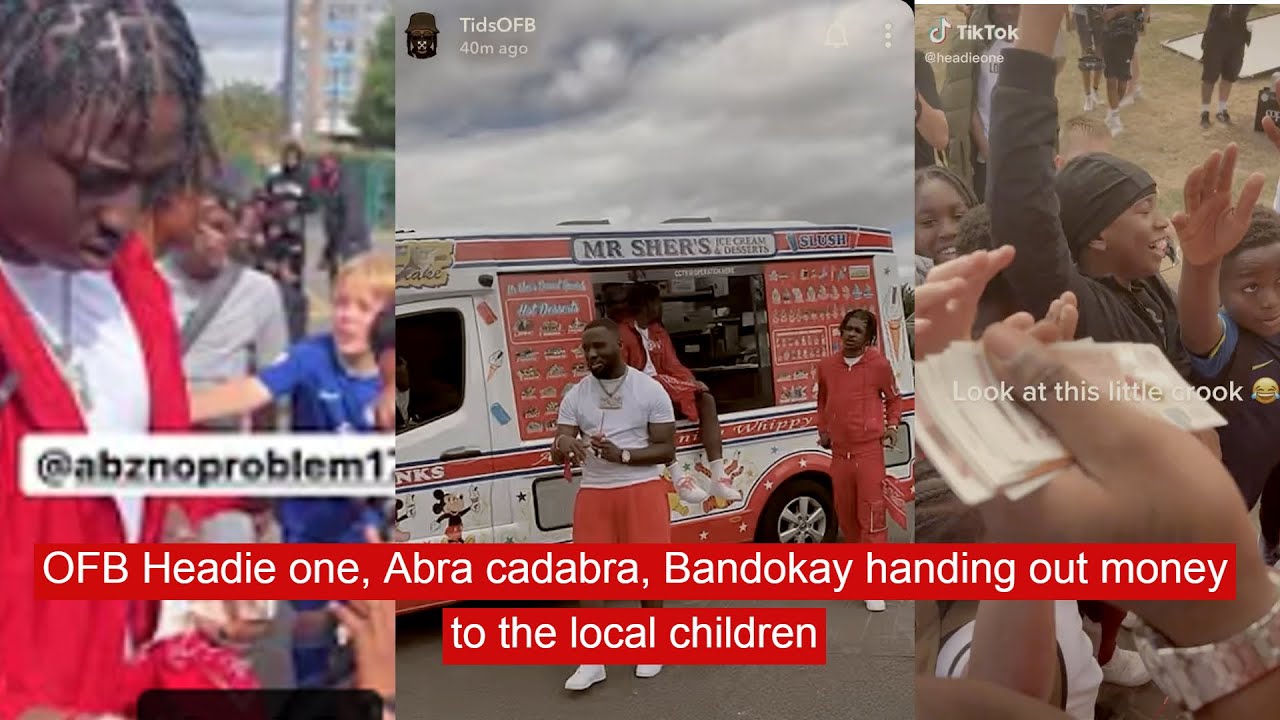 (ofb) Headie one, Abra cadabra, Bandokay hand out money to local ...
