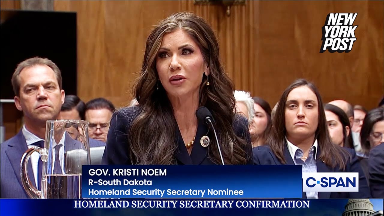 Trump's Homeland Security secretary nominee Kristi Noem delivers ...