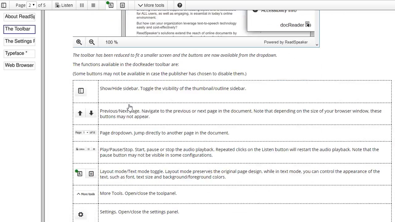 ReadSpeaker docReader Help Tool - YouTube