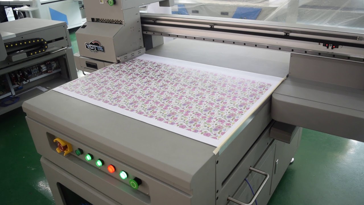 Small Size UV Flatbed Printer 90x60cm print sample - YouTube