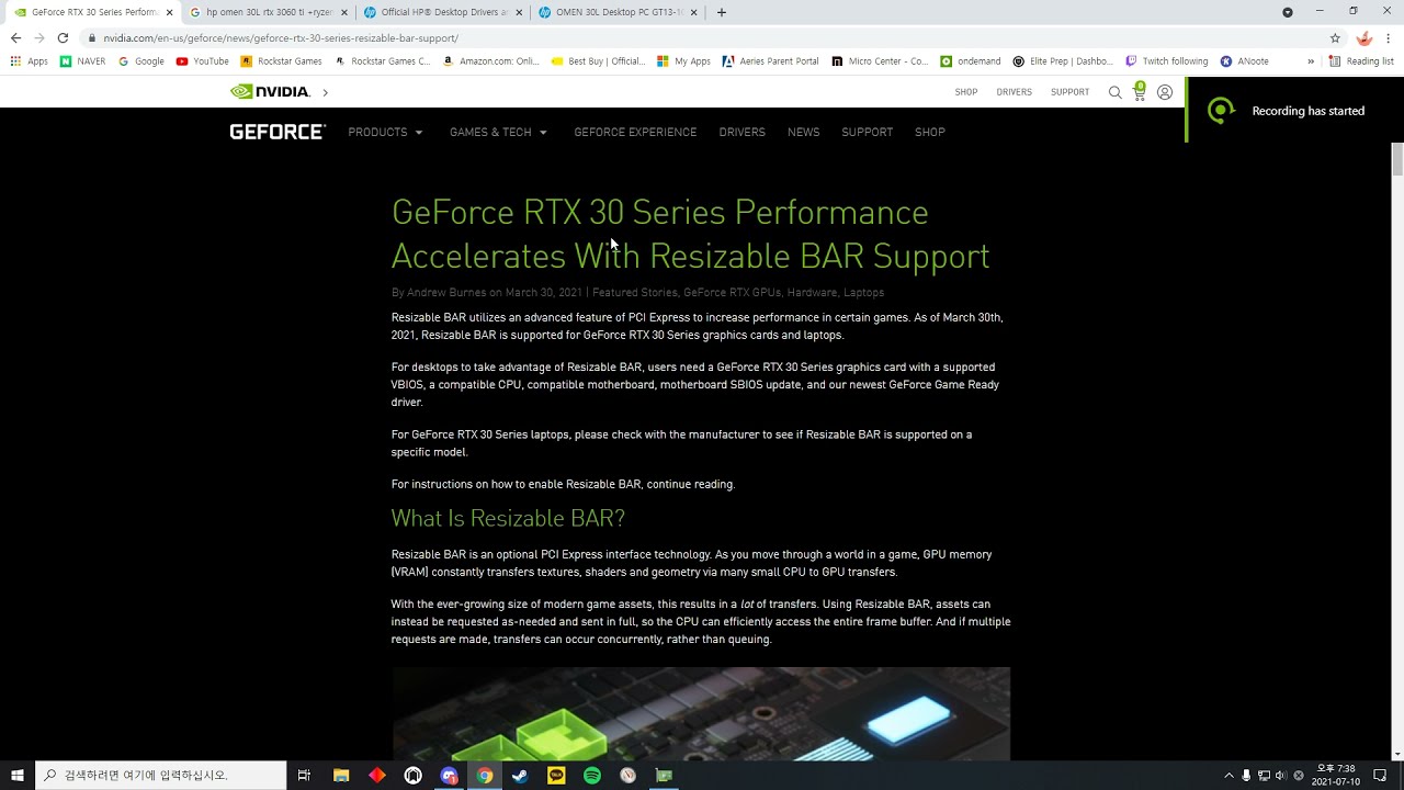 How to enable Resizable Bar on HP OMEN 30L - YouTube
