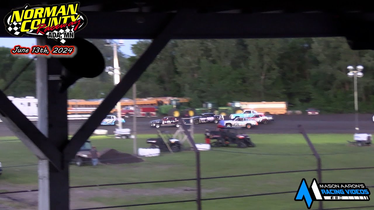 Norman County Raceway IMCA Hobby Stock Races (6/13/24) - YouTube