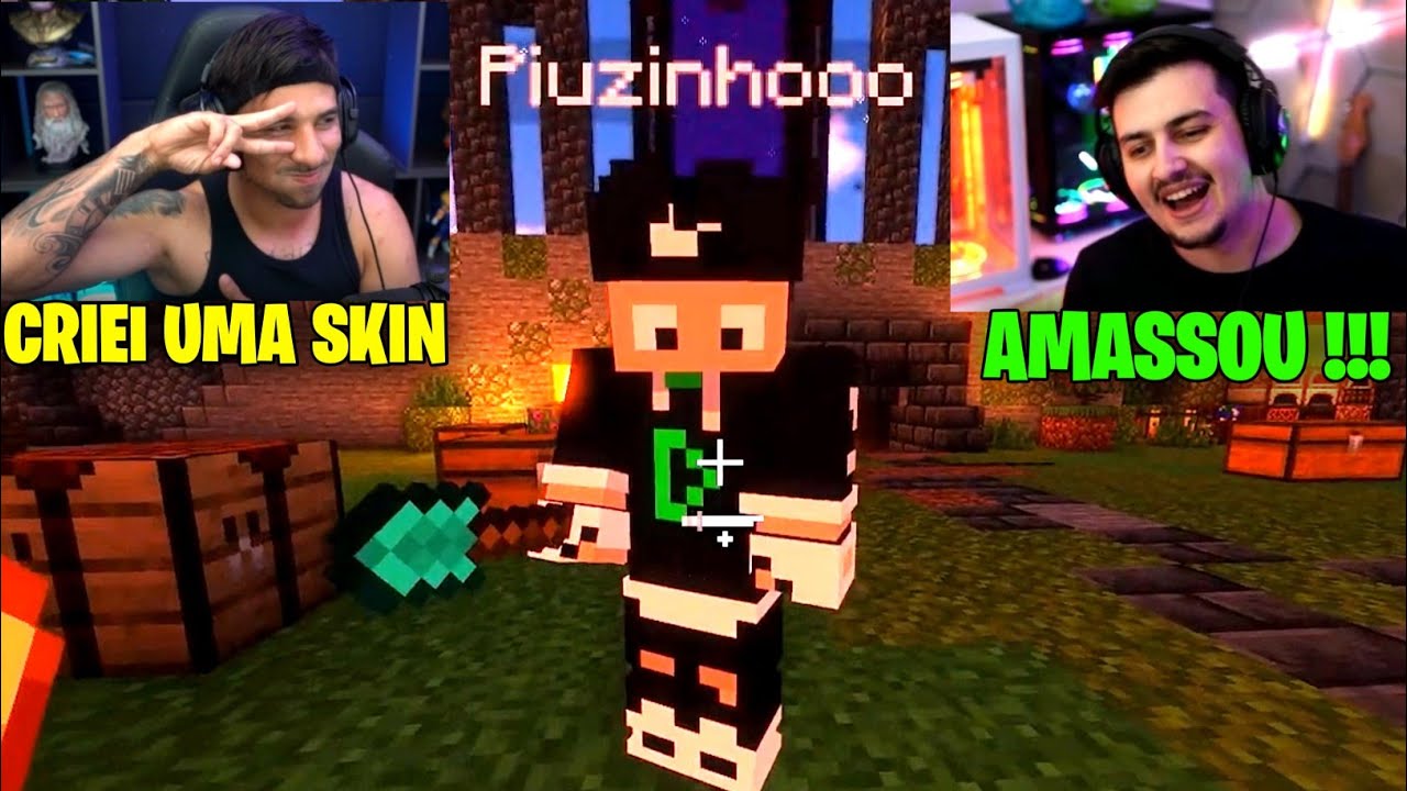 PIUZINHO CRIOU UMA SKIN NO "MINECRAFT" - YouTube