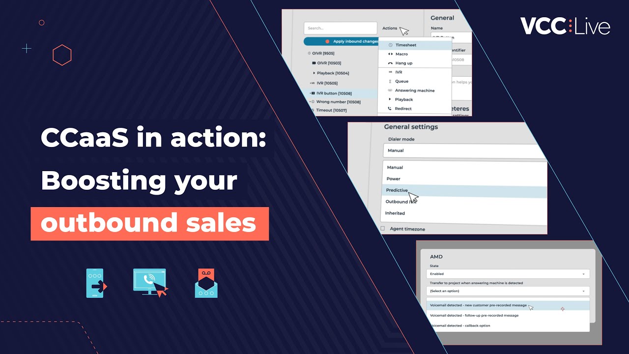 Outbound Sales - VCC Live Contact Center Product Demo - YouTube