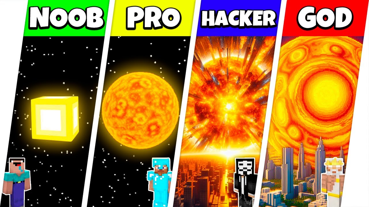 Minecraft Battle: NOOB vs PRO vs HACKER vs GOD: INSIDE SUN PLANET HOUSE ...