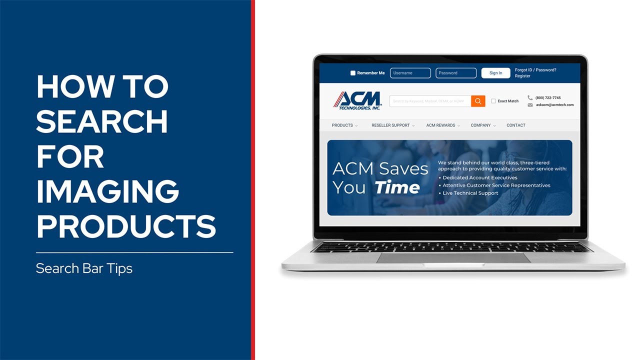 ACM Imaging Products Search: Using the Search Bar - YouTube