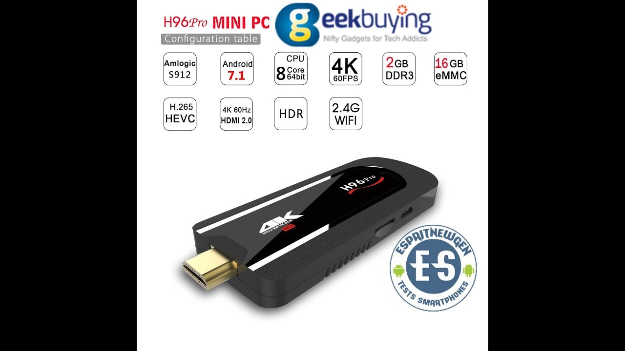 Android Box HDMI H96 pro le test - YouTube