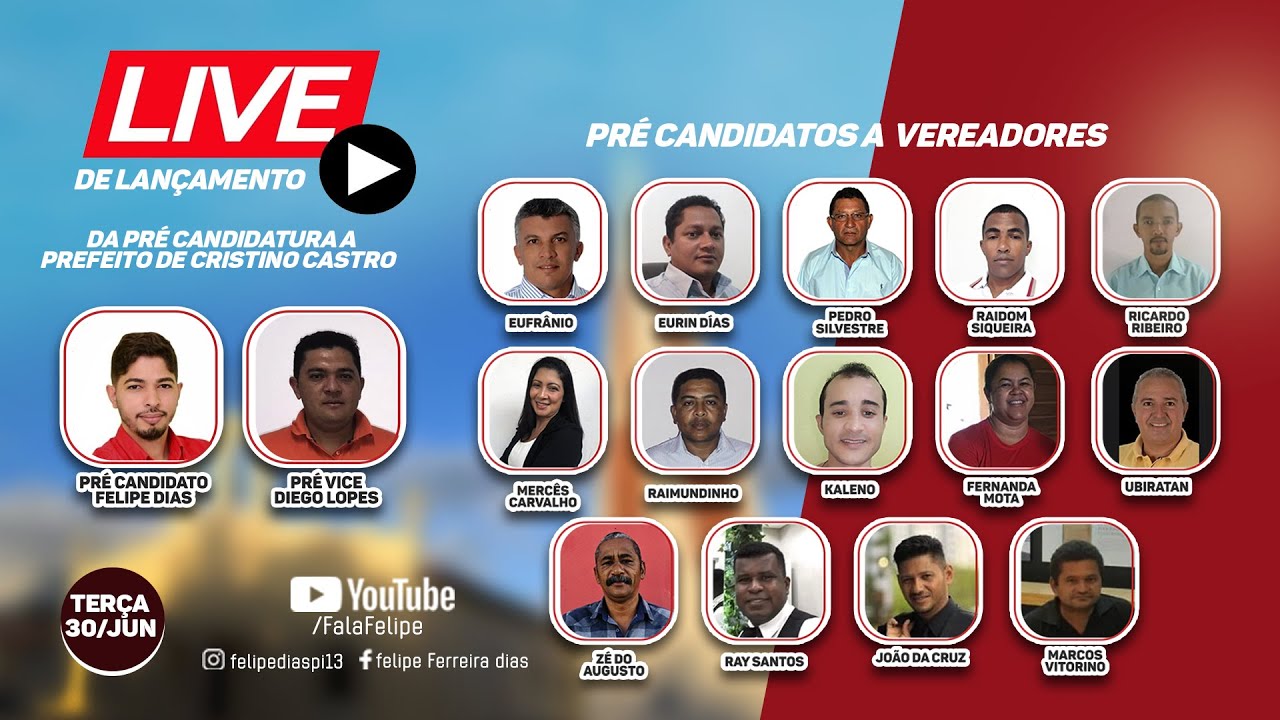 LIVE | Lançamento da pré-candidatura de Felipe Dias - YouTube