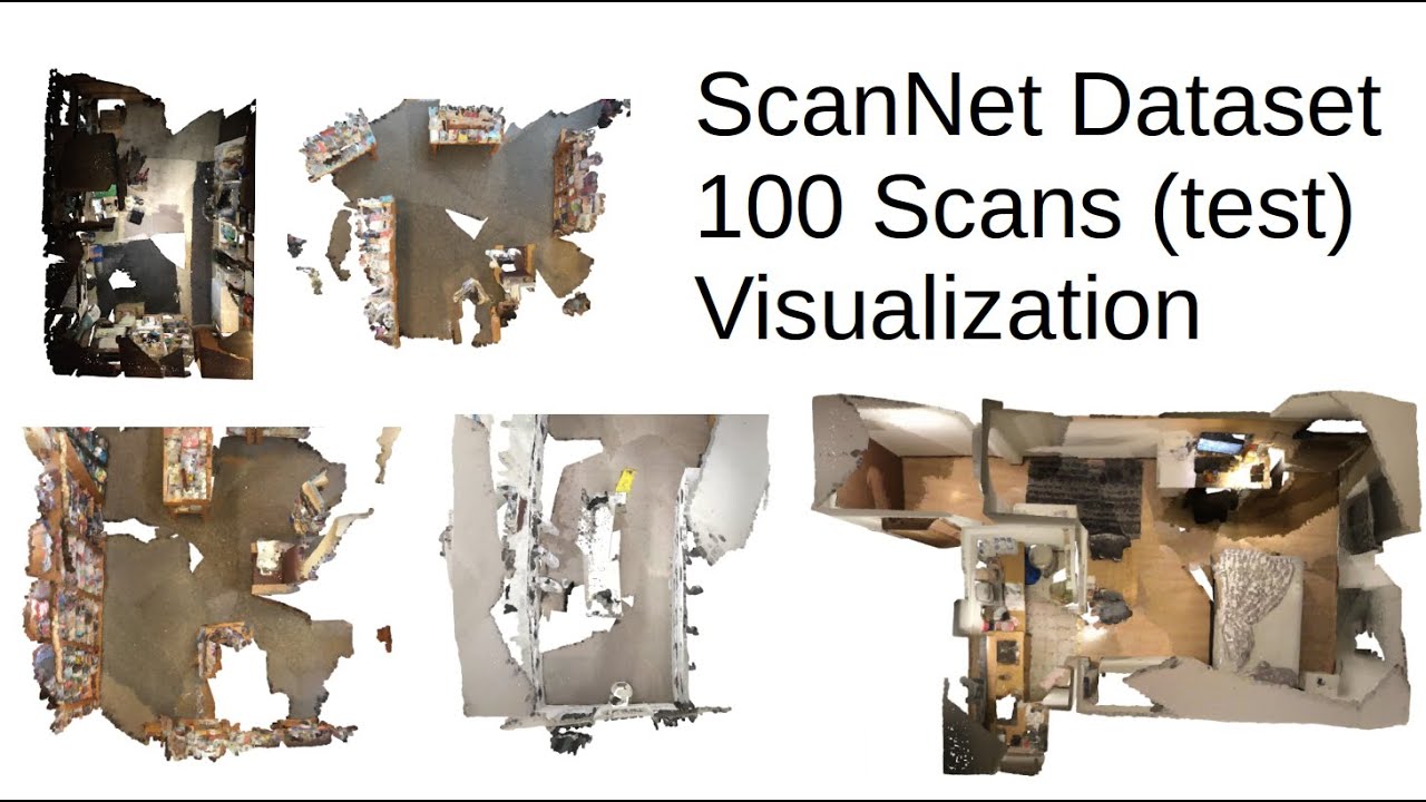 ScanNet Dataset 100 Scans (test set) Visualization - YouTube