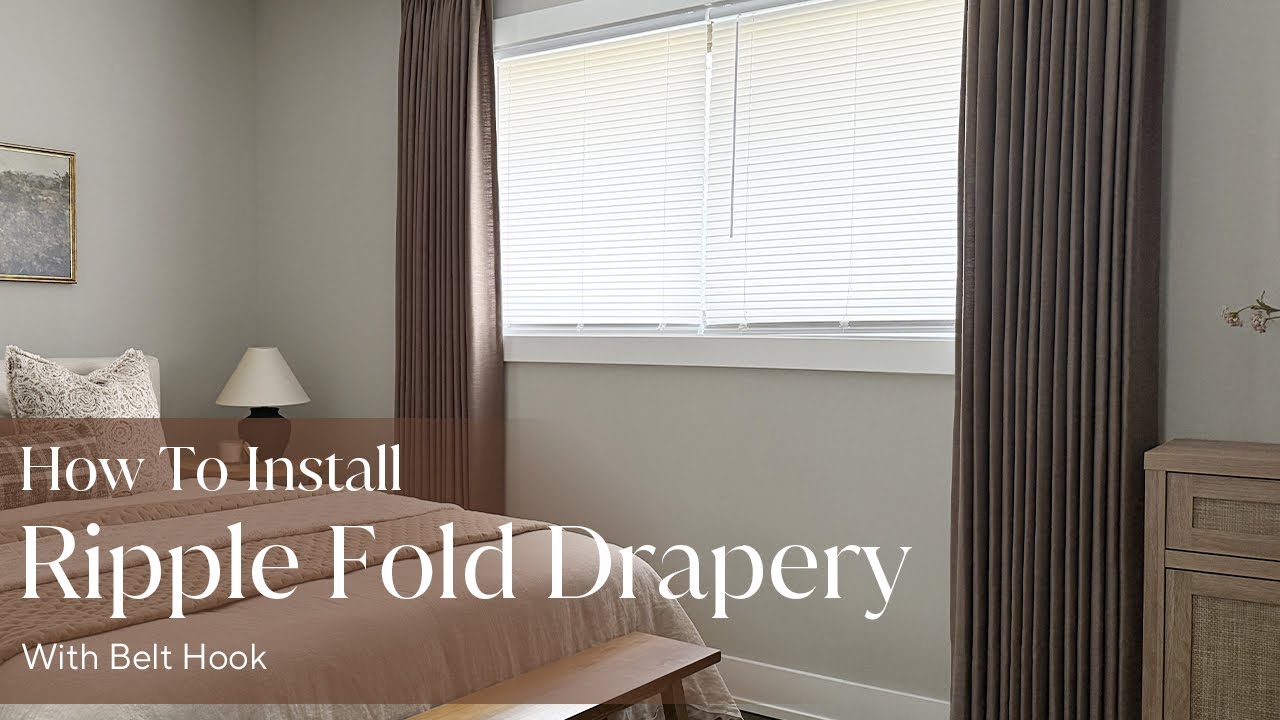 How To Install Ripple Fold Drapery with Belt Hook - YouTube