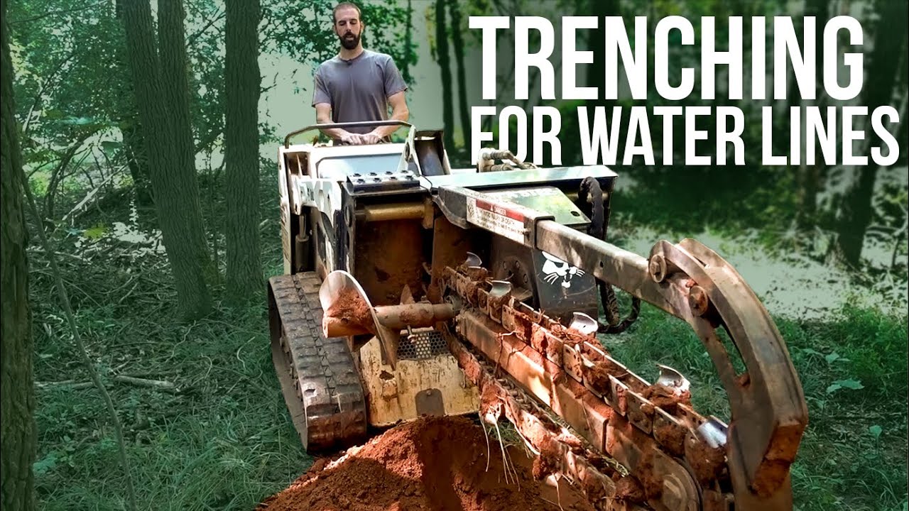 Trenching for Water Lines | Forest to Farm - YouTube