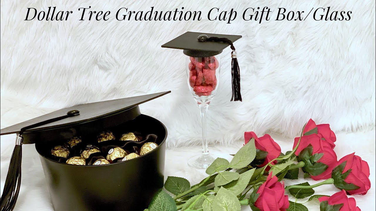 Dollar Tree🌲Graduation 🎓 Cap Gift Box/Glass - YouTube