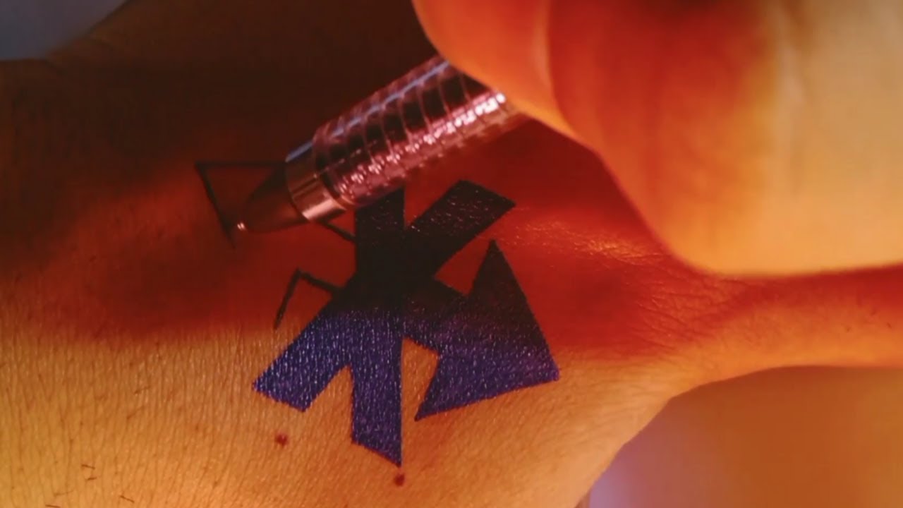 Make Tattoo Letter X on Hand - YouTube