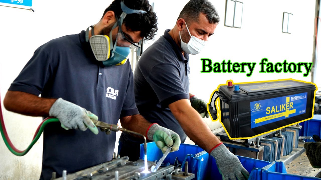 What parts are inside the car battery (acidic)? - YouTube