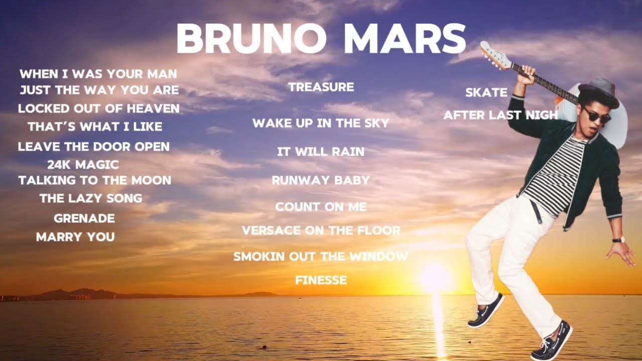 Bruno Mars || Top Songs Playlist 2024 with Lyrics (When I Was Your Man ...
