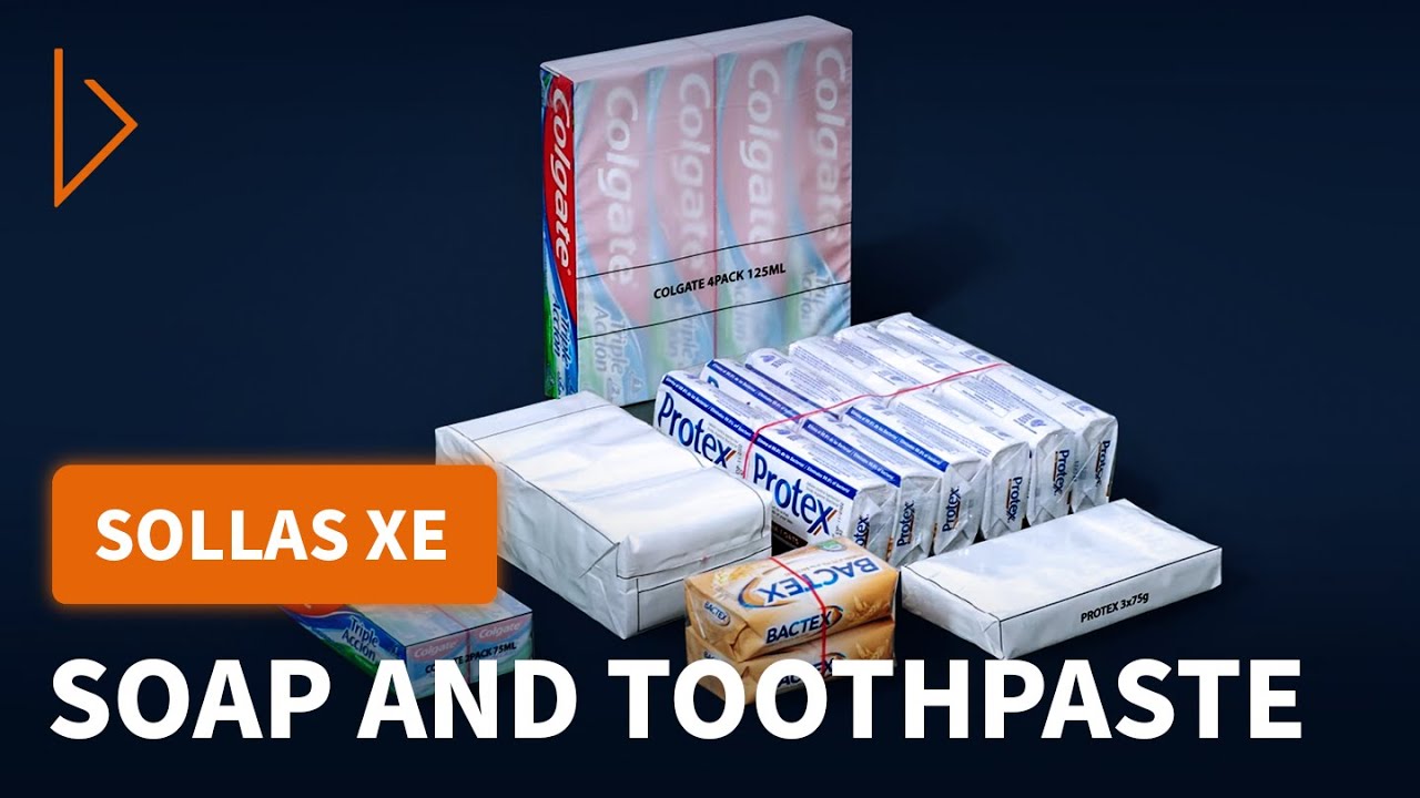 Bundle overwrapper for soap and toothpaste for American contract ...