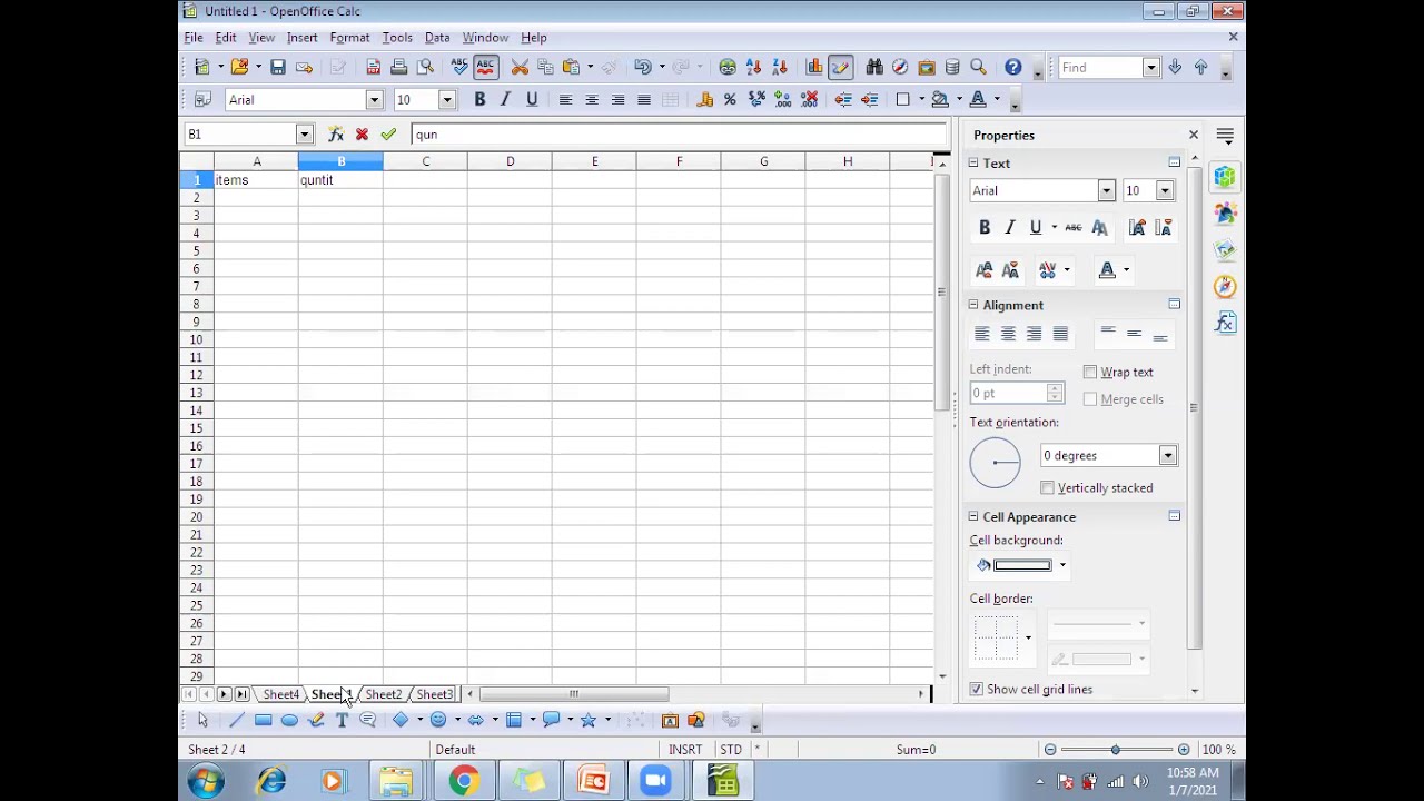 open office calc part 1 - YouTube