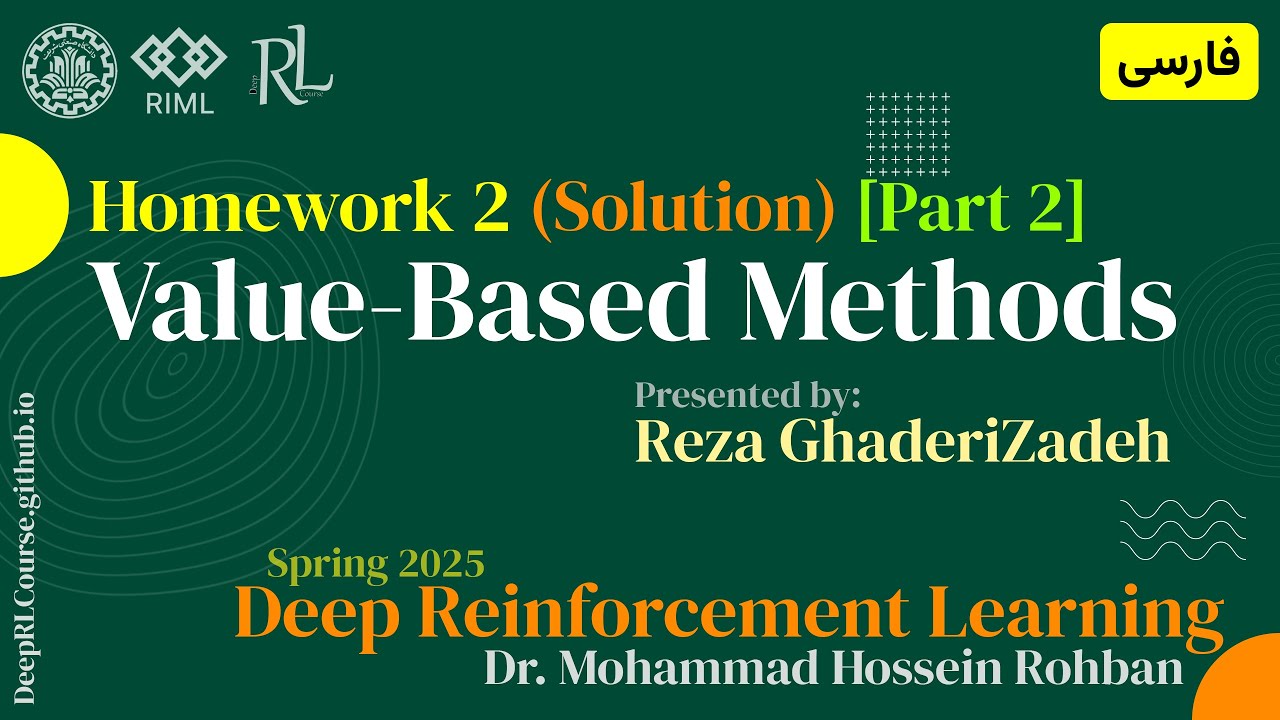 Homework 2 (Solution) [Part 2] | Value-Based Methods | Spring 25 - YouTube