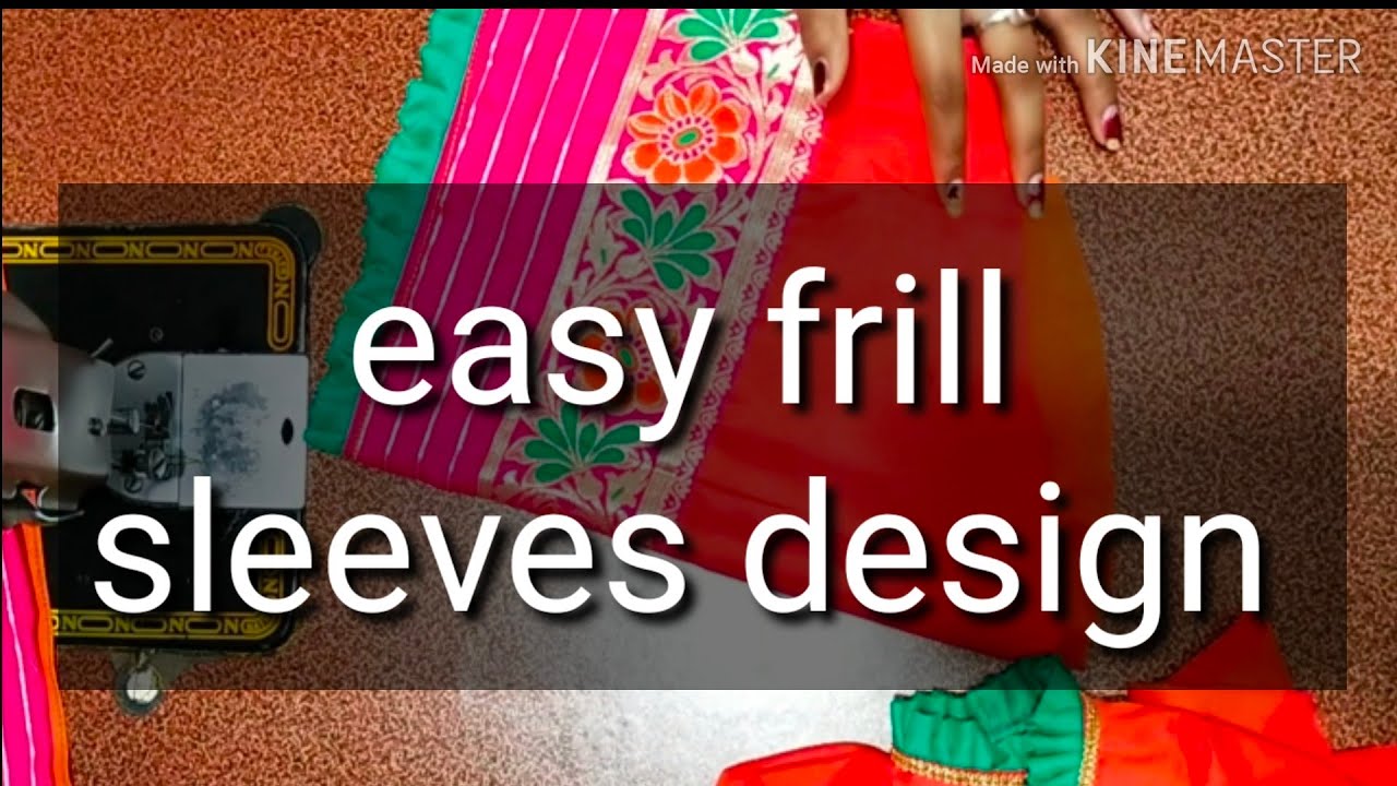 Easy frill sleeves design - YouTube