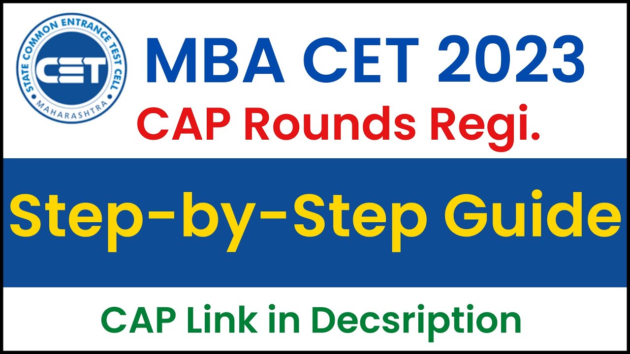 CET 2023 | CAP Rounds Registration | Step by Step Guide | MBA CET ...