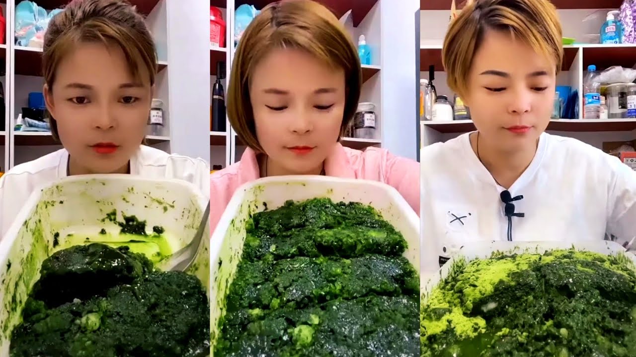 STICKY MATCHA , MATCHA PASTE , MATCHA SHAVED ICE EATING ASMR 💚🧊 - YouTube