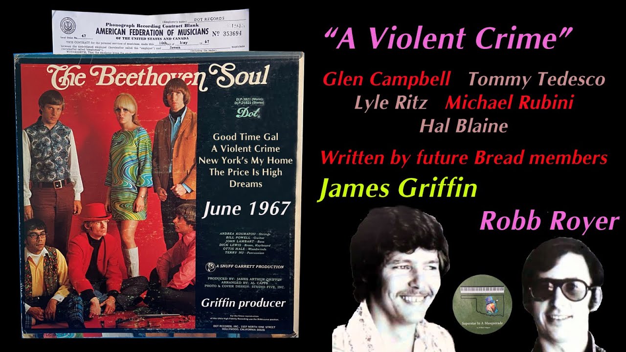 James Griffin Robb Royer "A Violent Crime" 1967 The Beethoven Soul Glen ...