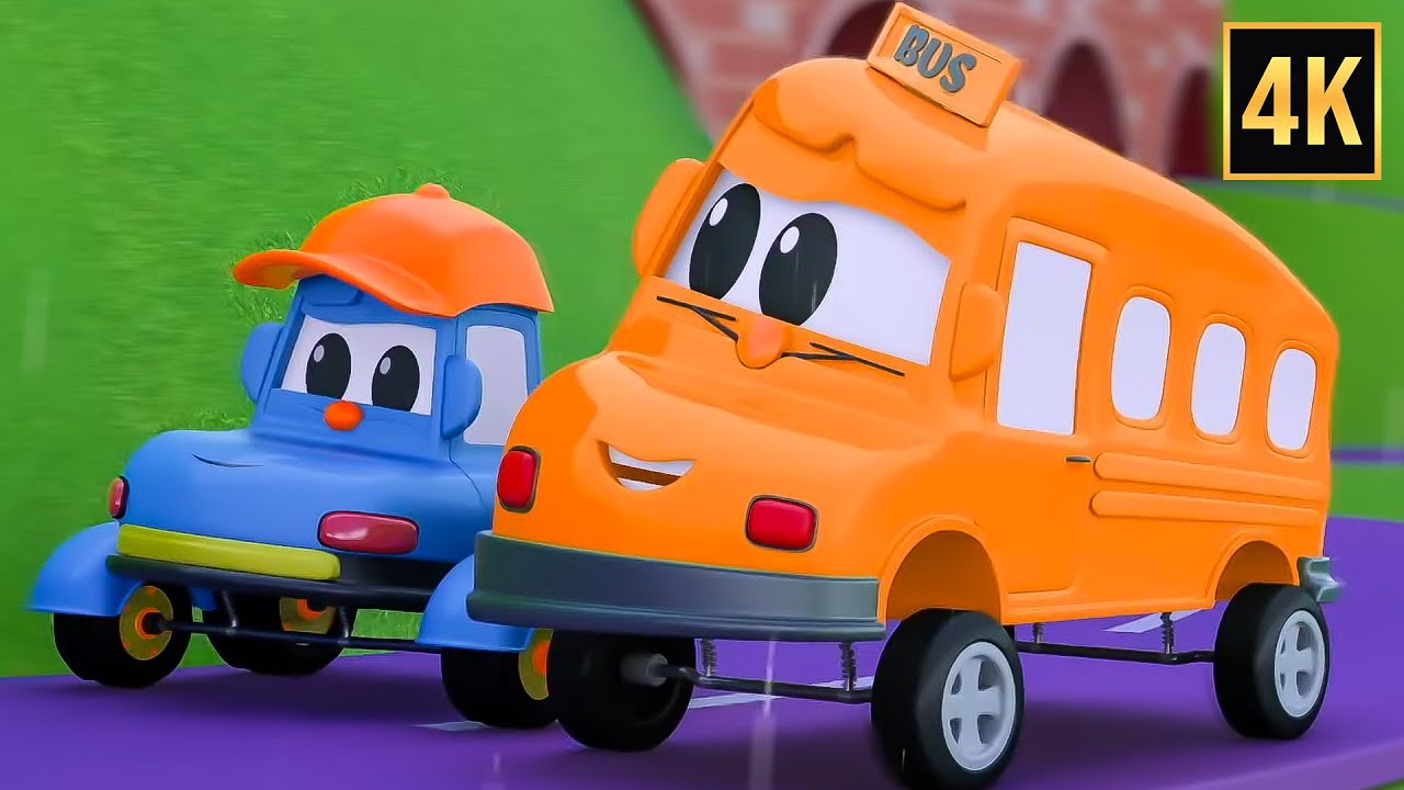 Wheels on the Bus & Animated Vehicle Cartoons for Kids - YouTube