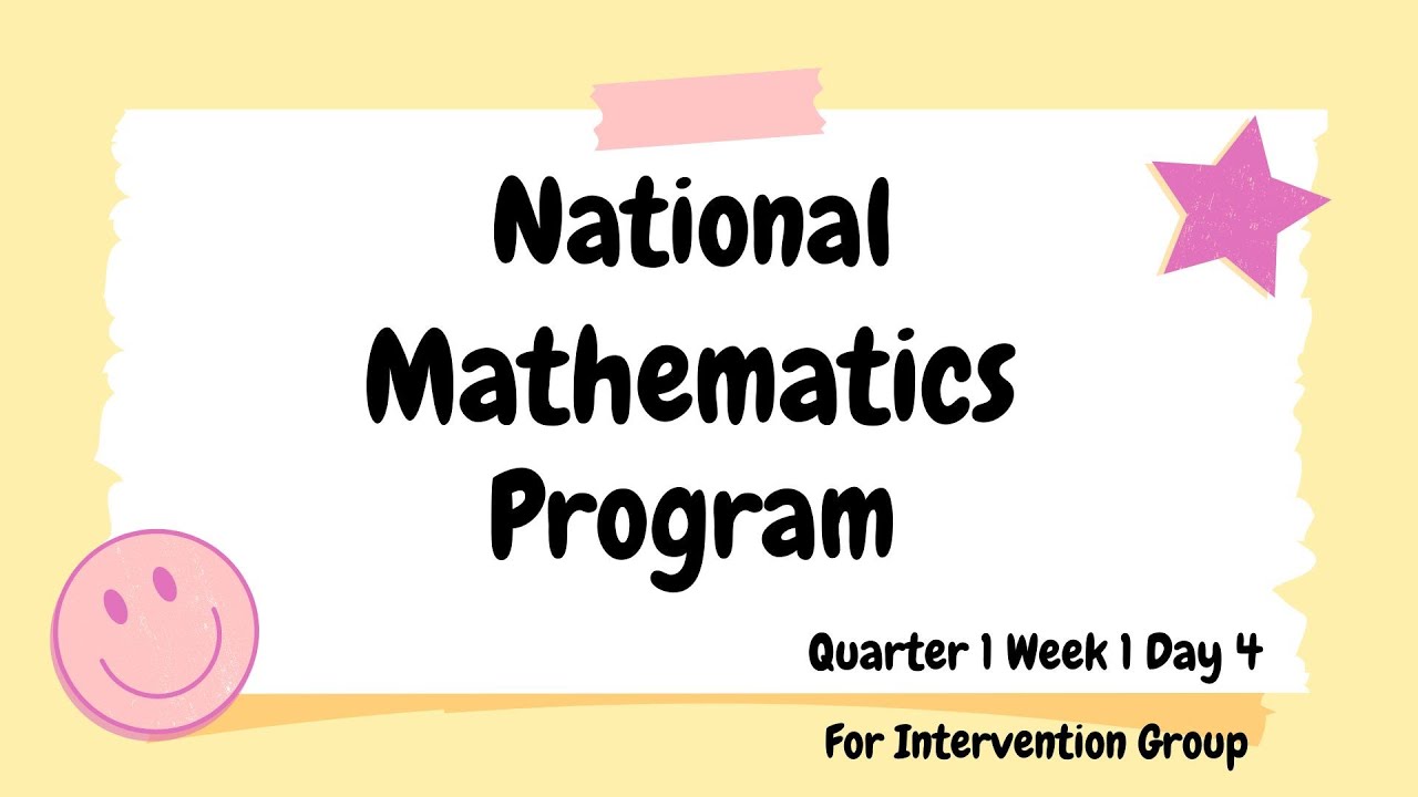 Grade 1 National Mathematics Program (NMP) Quarter 1 Week 1 Day 4 - YouTube