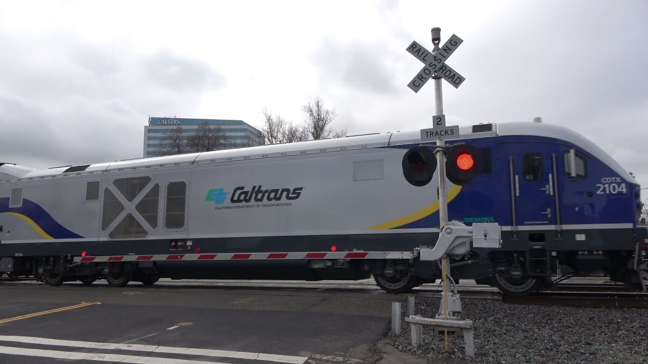 Amtrak California AMTK 191 Capitol Corridor #524 Two Locomotive East ...