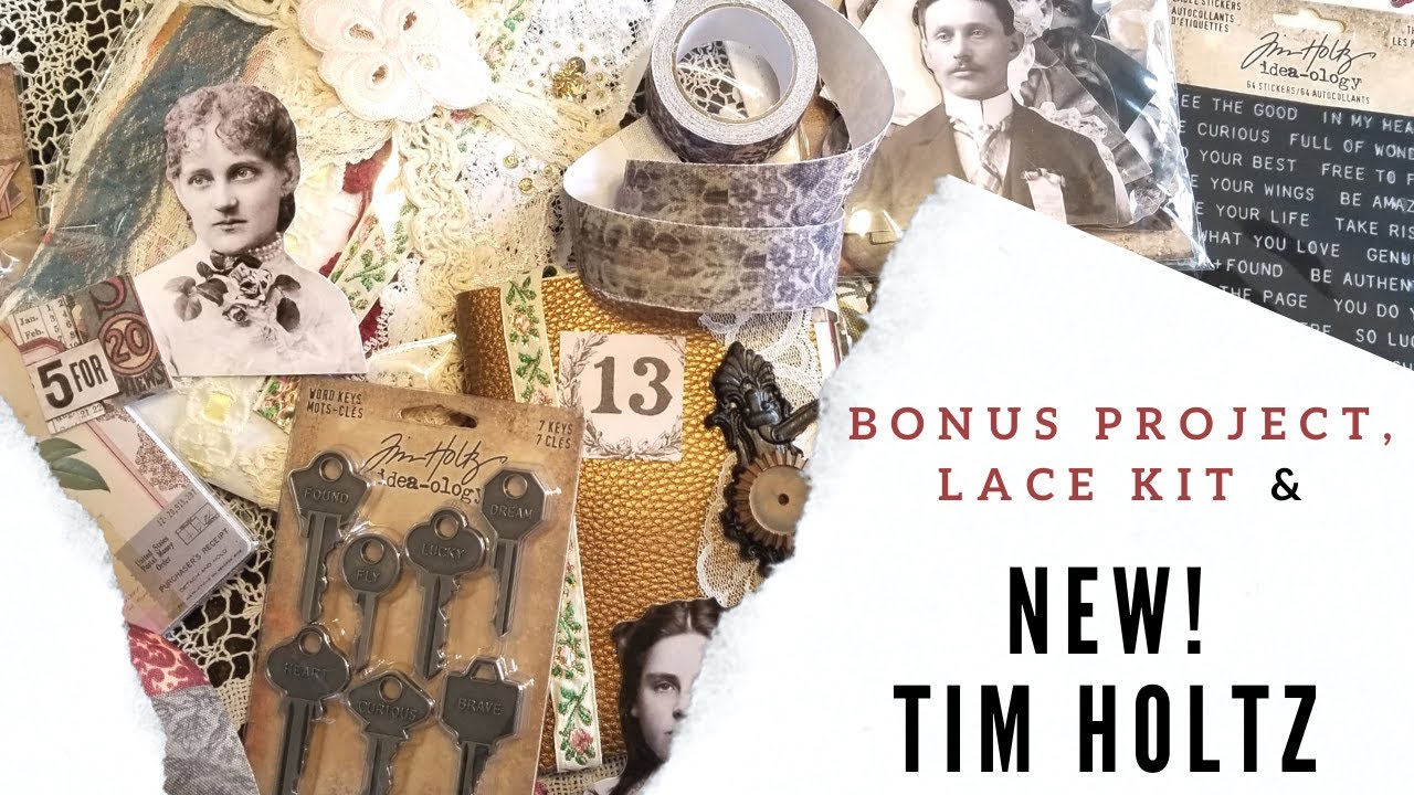 New Tim Holtz, Lace Kit & Mini Journal for Folio - YouTube