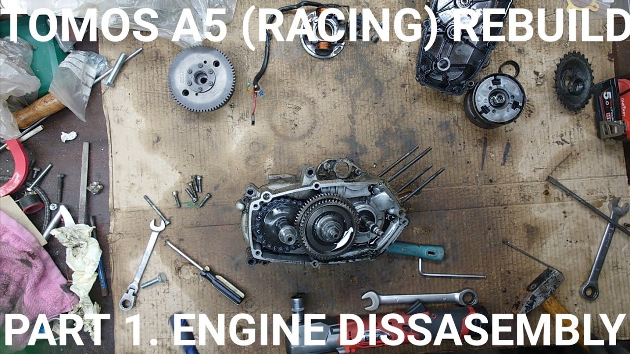 TOMOS A5 (RACING) REBUILD PART 1. ENGINE DISSASEMBLY - YouTube