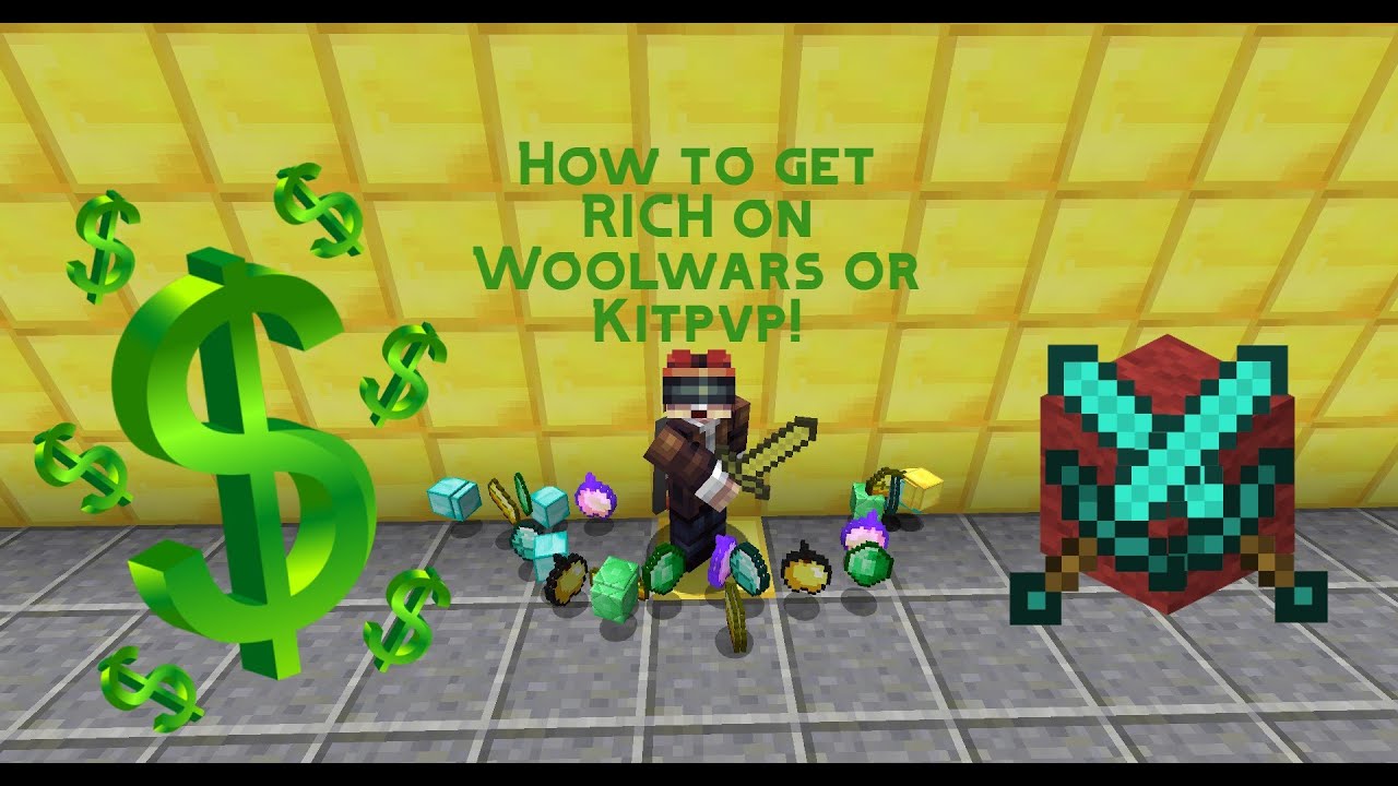 How to get RICH on Woolwars and Kitpvp MunchyMC! - YouTube