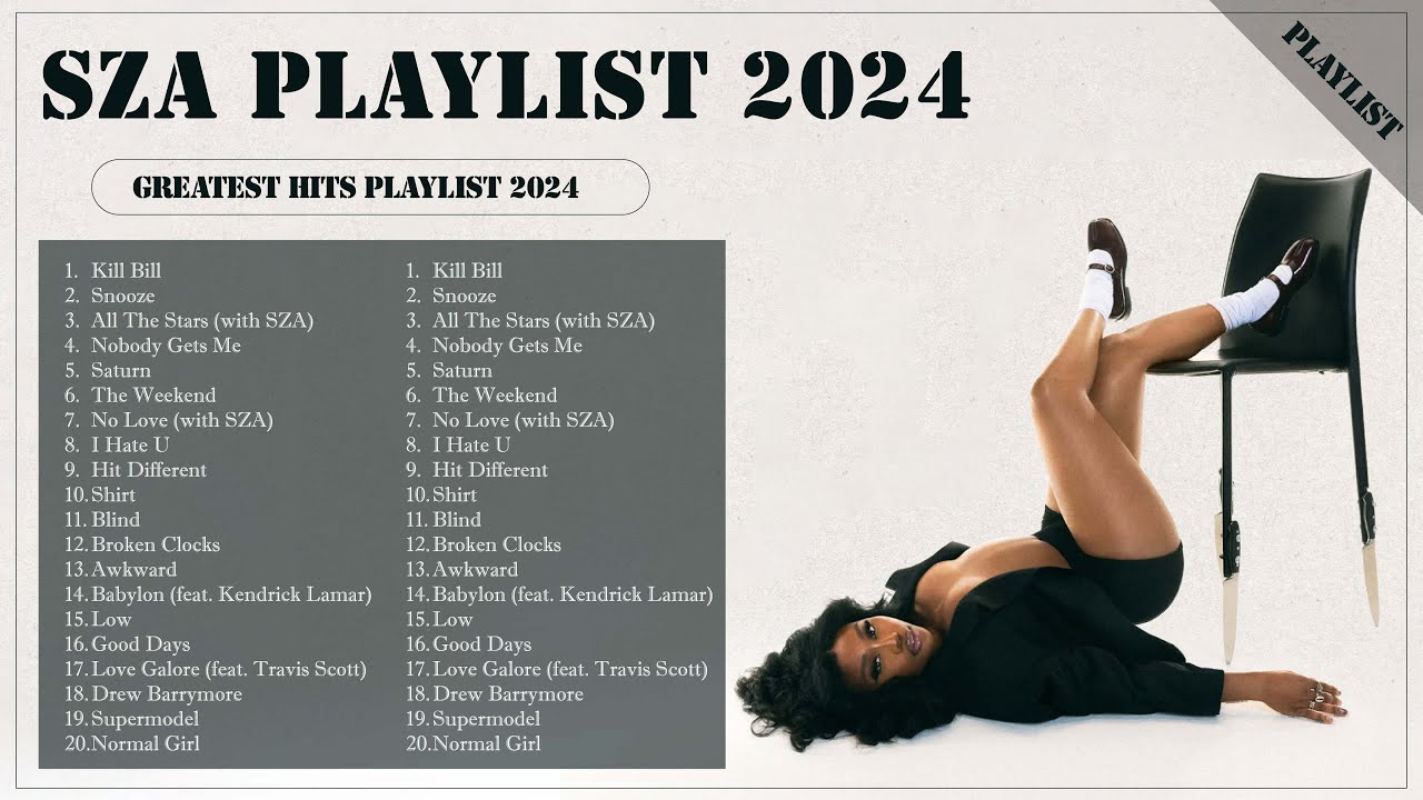 Best song playlist Sza - SZA Greatest Hits Full Album 2024 - SZA ...