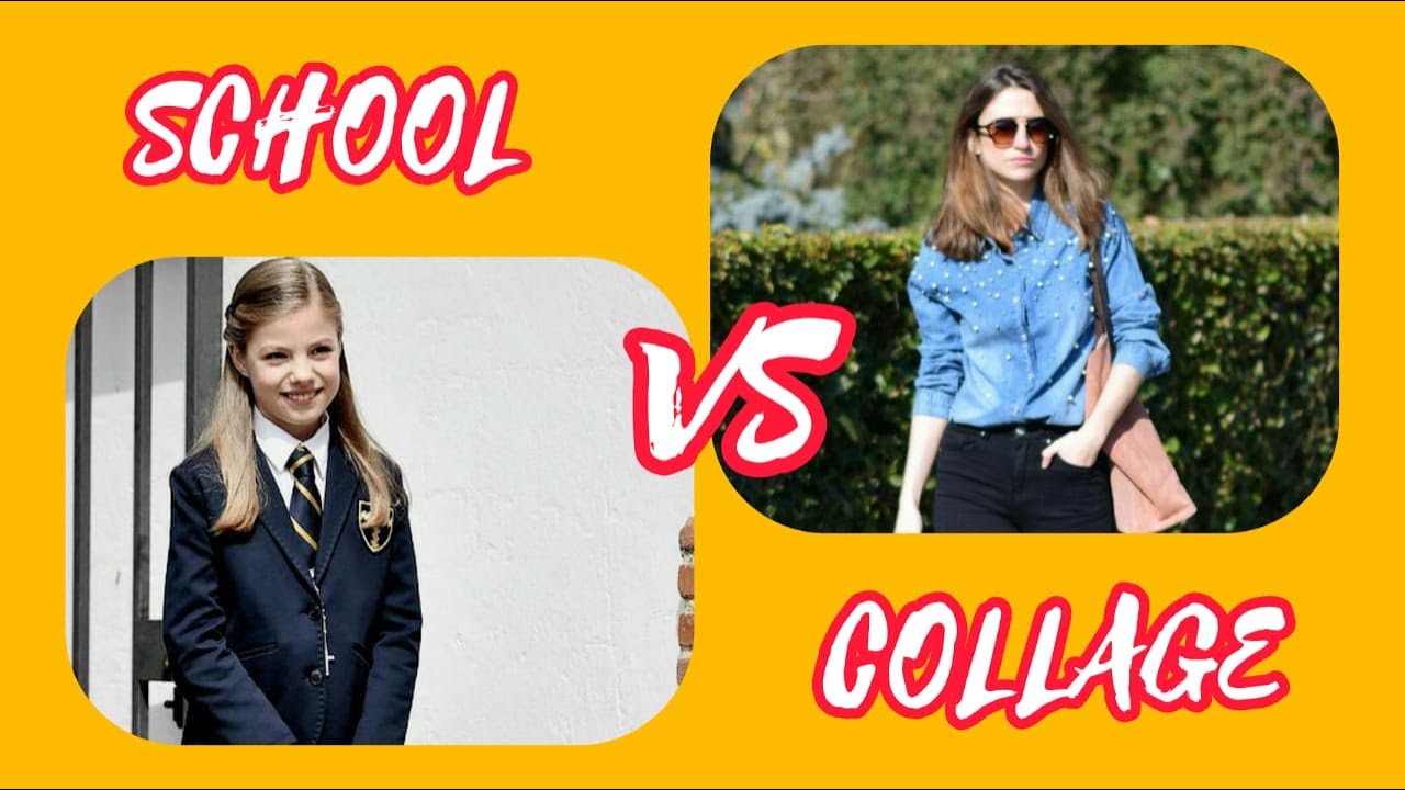 school🏫 VS collage🏤||#Fashiontrends - YouTube