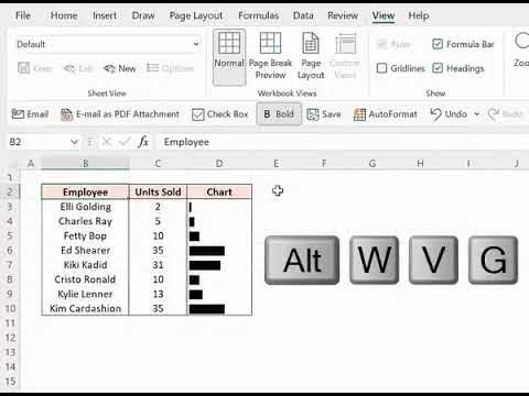 ALT W VG in Excel - YouTube