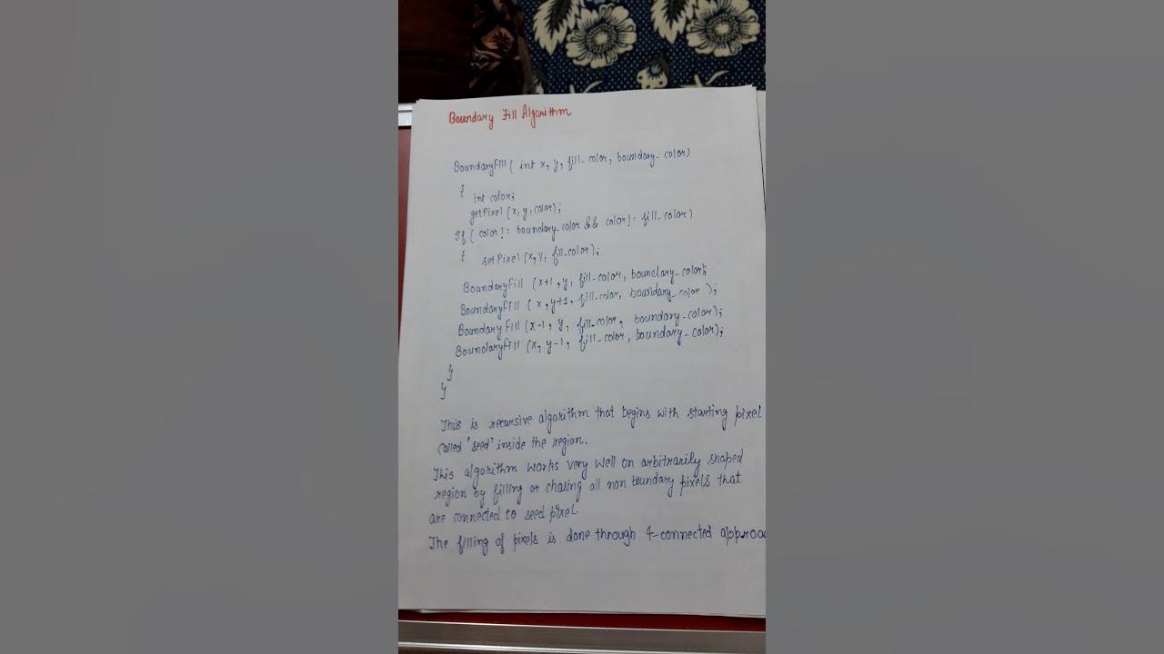 BOUNDARY FILL ALGORITHM - YouTube