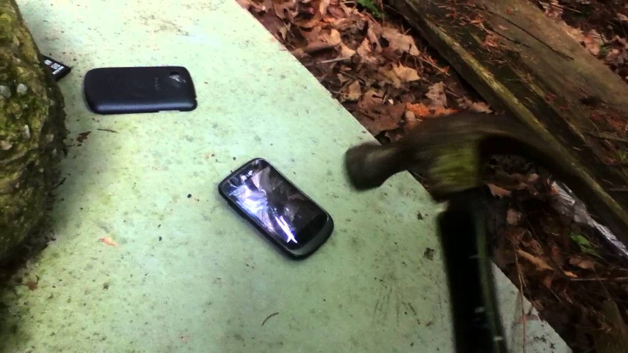 DESTROYING MY OLD PHONE! - YouTube