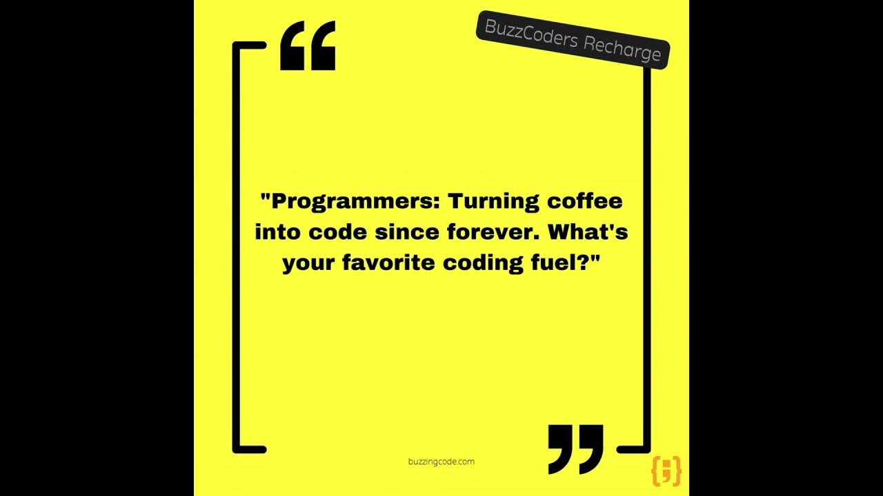 BuzzingCode - Quote - "Coffee to Code!" - YouTube