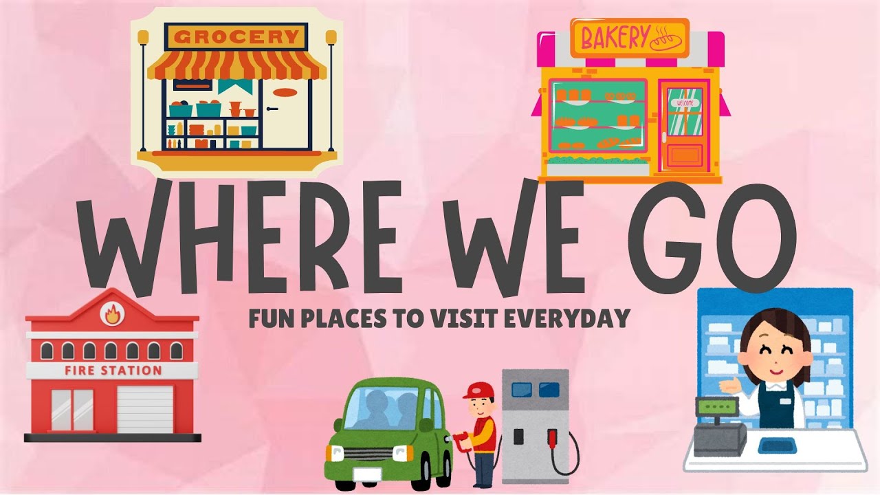 Everyday Places We Go : Fun Places we visit | Learn Vocabulary ...