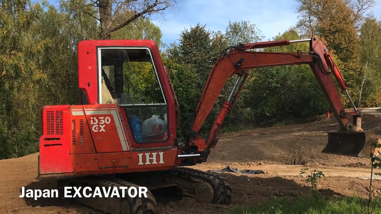 Tractor excavator IHI [Japan] / Трактор мини экскаватор IHI - YouTube