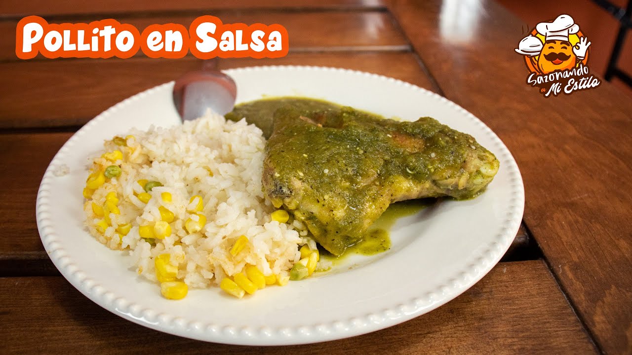 Pollito en Salsa Tatemada de Poblano Sazonando a mi Estilo - YouTube