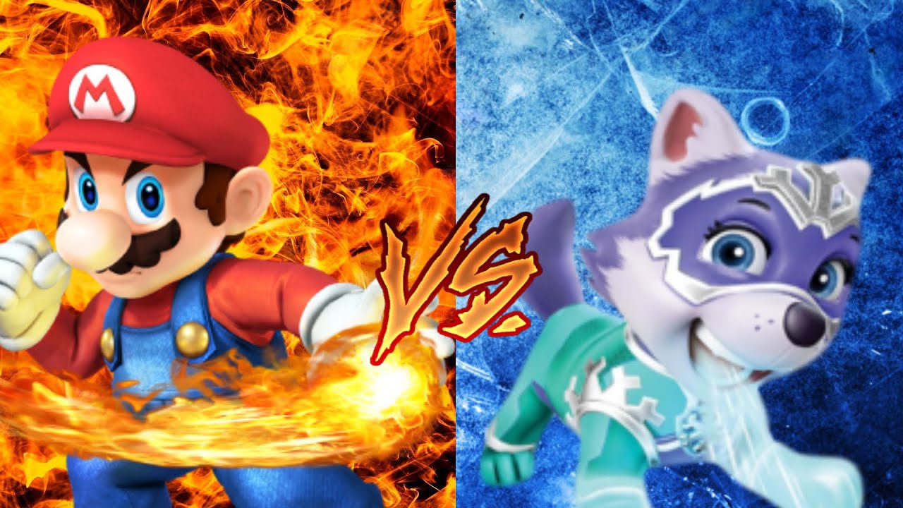 Mario vs Everest [Nintendo vs Paw Patrol] (IPhone sprite animation ...