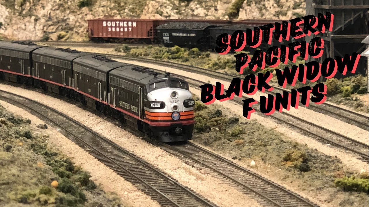Southern Pacific Black Widow F units - YouTube