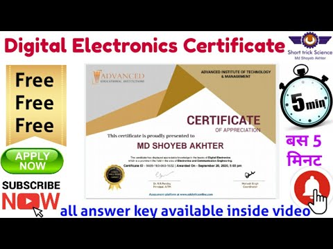 Digital Electronics Verified Certificate | |#Short_trick_Science - YouTube