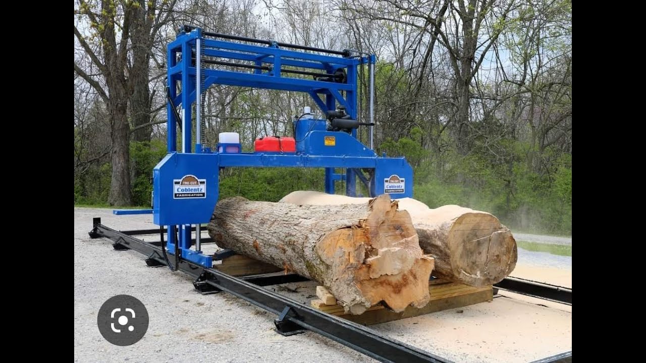 Sawmilling a elm Log with our Tru- Cut Sawmill - YouTube