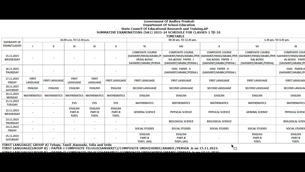 AP SA1 Time Table 2023 2024 Ll AP SA1 Exam 2023 24 L AP SA1 Time Table AP SA1 Time Table 2023 2024 Ll AP SA1 Exam 2023 24 L AP SA1 Time Table